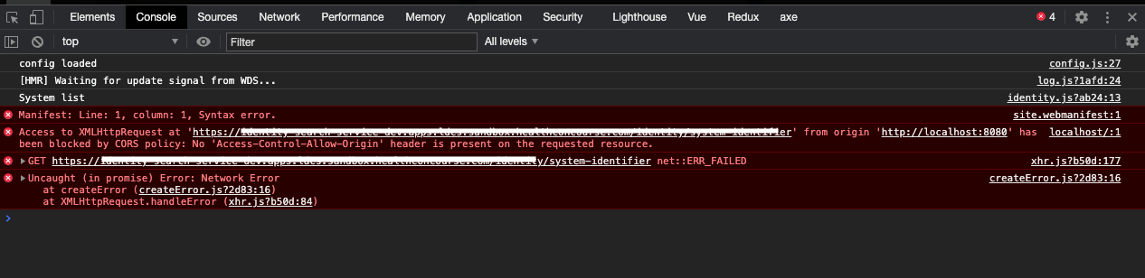 Misleading Cors Errors Dev Notes